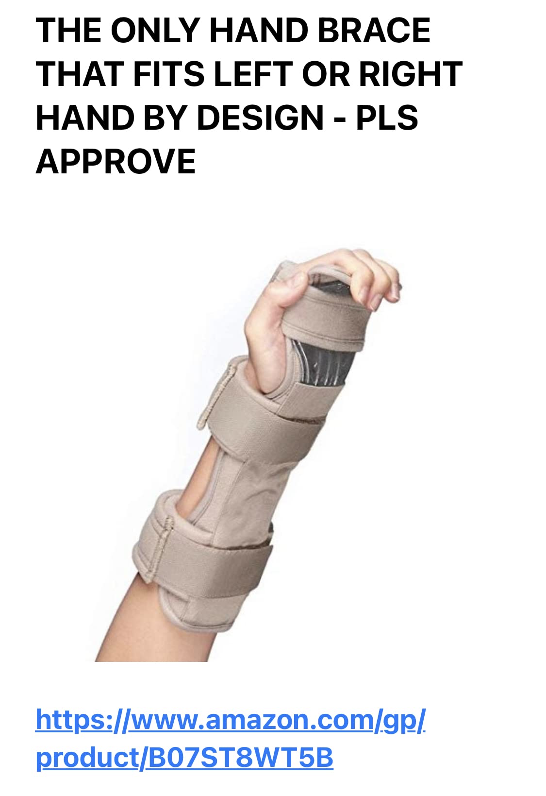 Mua Rewind With Nature Stroke Resting Hand Splint Night Immobilizer ...