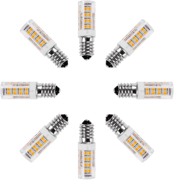 Anpro 8pcs E14 5W Tornillo blanco cálido LED Lámparas, 360 ° Ángulo de ...