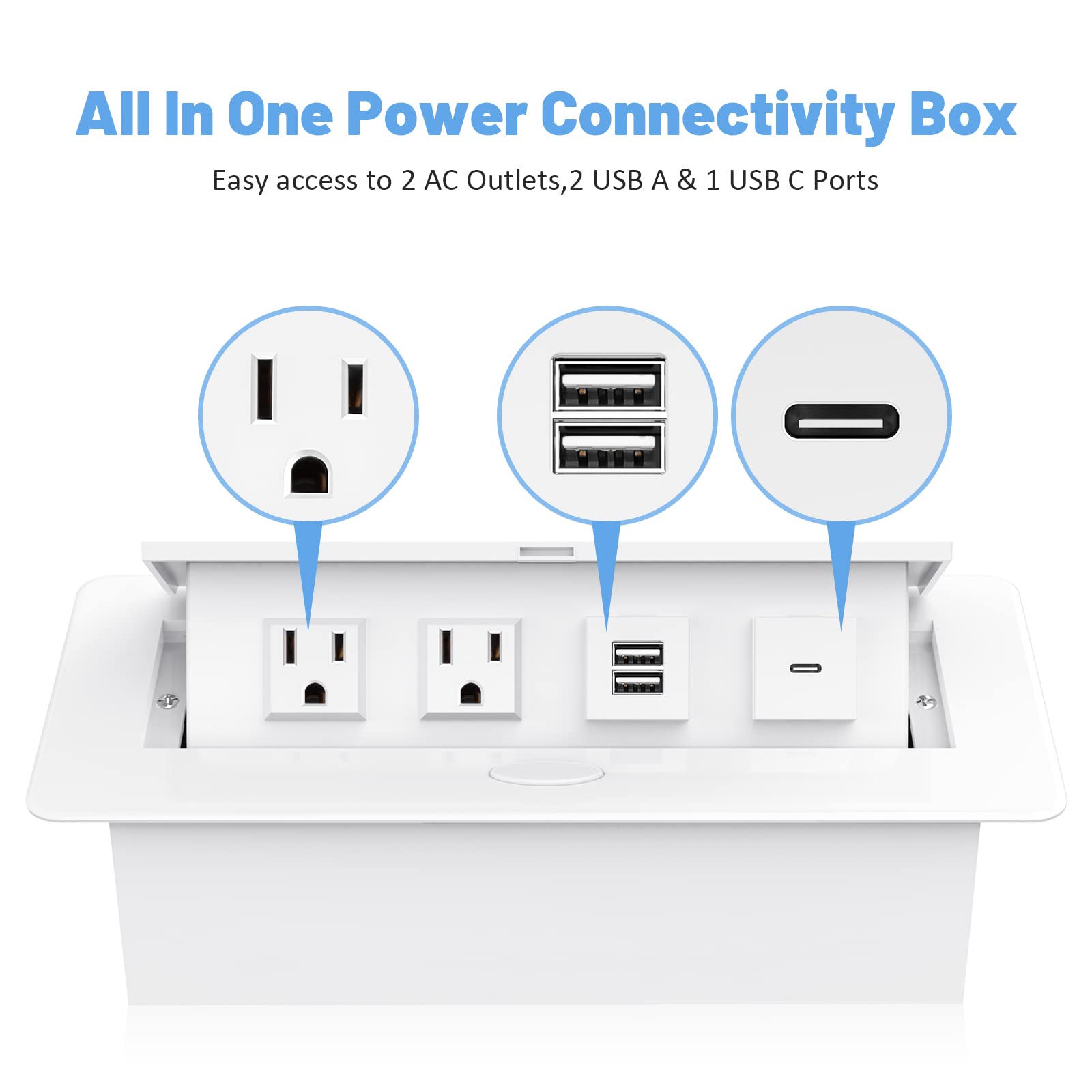Mua Pop Up Outlets with PD 30W USB Ports, Recessed Hidden Countertop ...