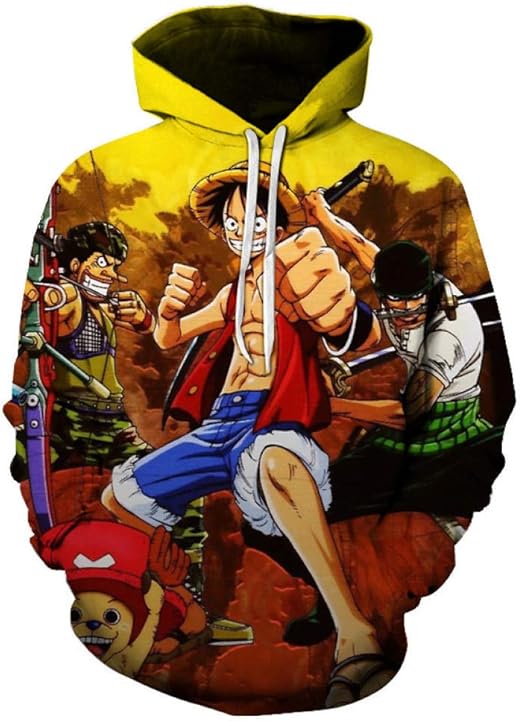 Sudadera con Capucha de One Piece Luffy Series 3D: Amazon.es: Ropa y ...