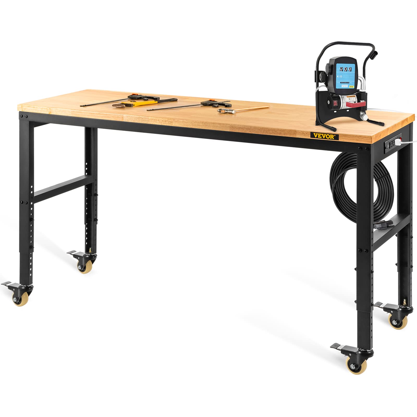 Mua VEVOR Adjustable Workbench, 48" L X 24" W Hardwood Work Bench with ...