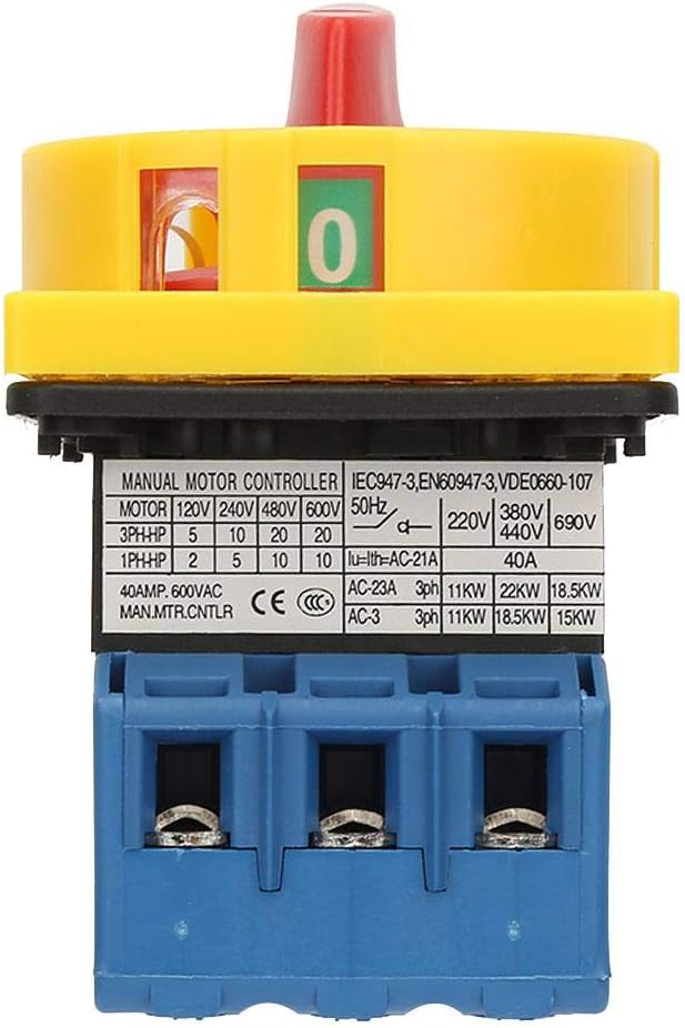 Rotary Cam Changeover Switch 40A/63A 3-Pole 2-Position Load Circuit ...