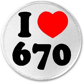Amazon.com: I Love 670-3" Sew/Iron On Patch Area Code Saipan Northern ...