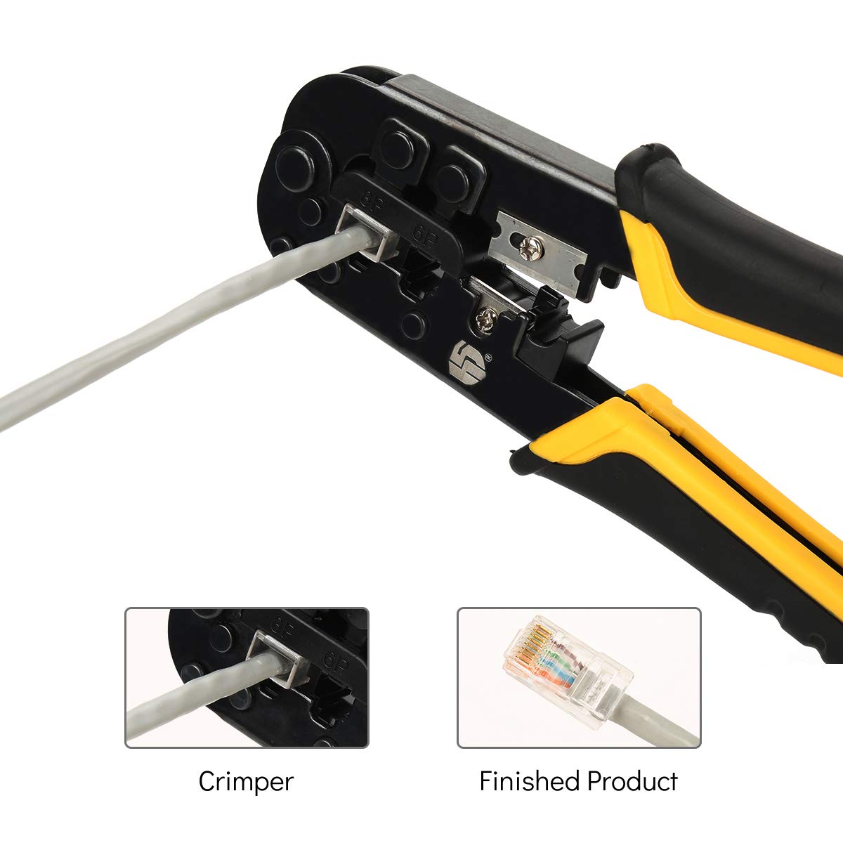 Mua Uvital Dual-Modular Network Cable Cutting Stripping Crimper, Cat 5 ...