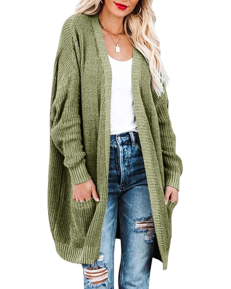 Buy Womens Plus Size Chunky Knit Cardigans Open Front Long Sleeve ...