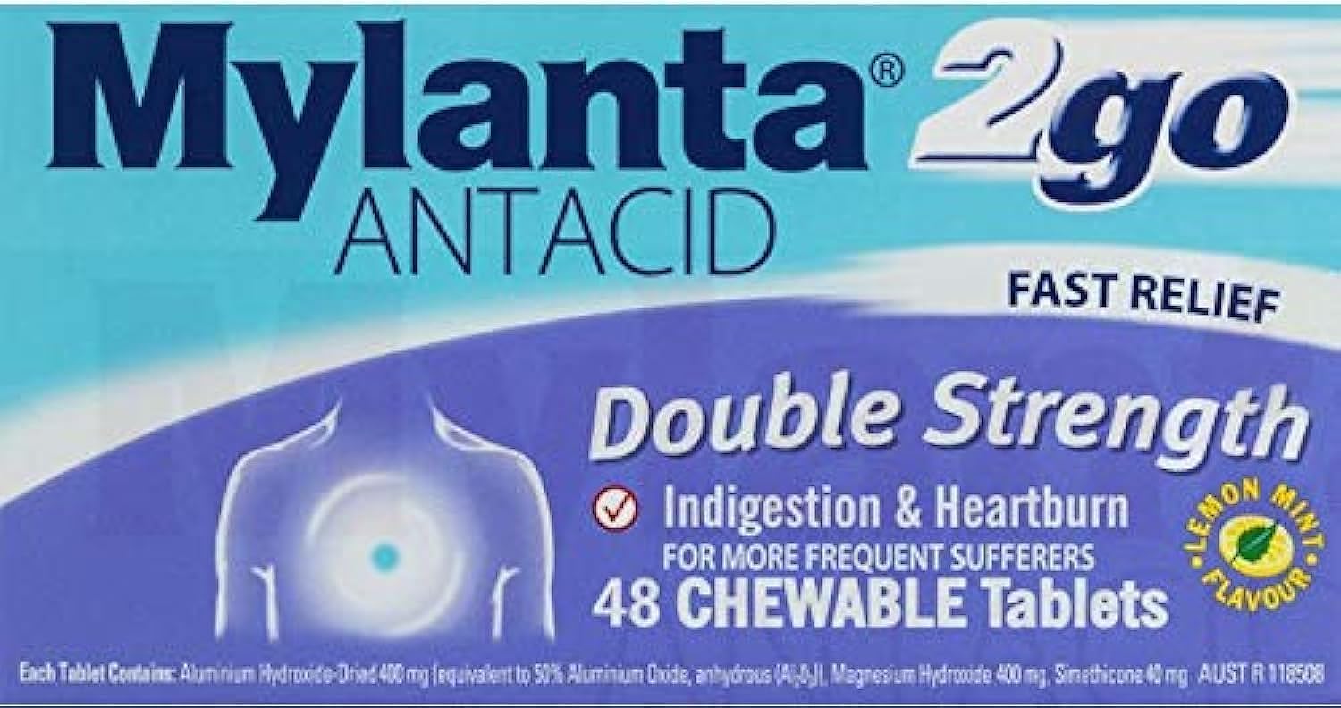 Mua Mylanta 2go Double Strength Chewable Antacid Tablets 48 Pack trên ...