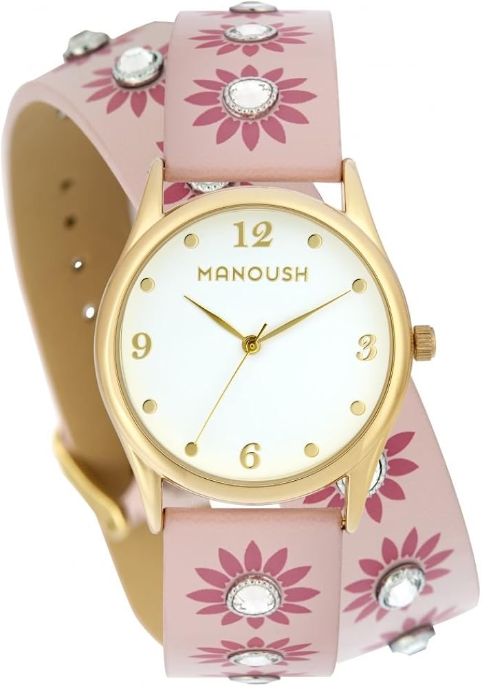 Manoush Mixte Adulte Analogique Quartz Montre avec Bracelet en PU ...