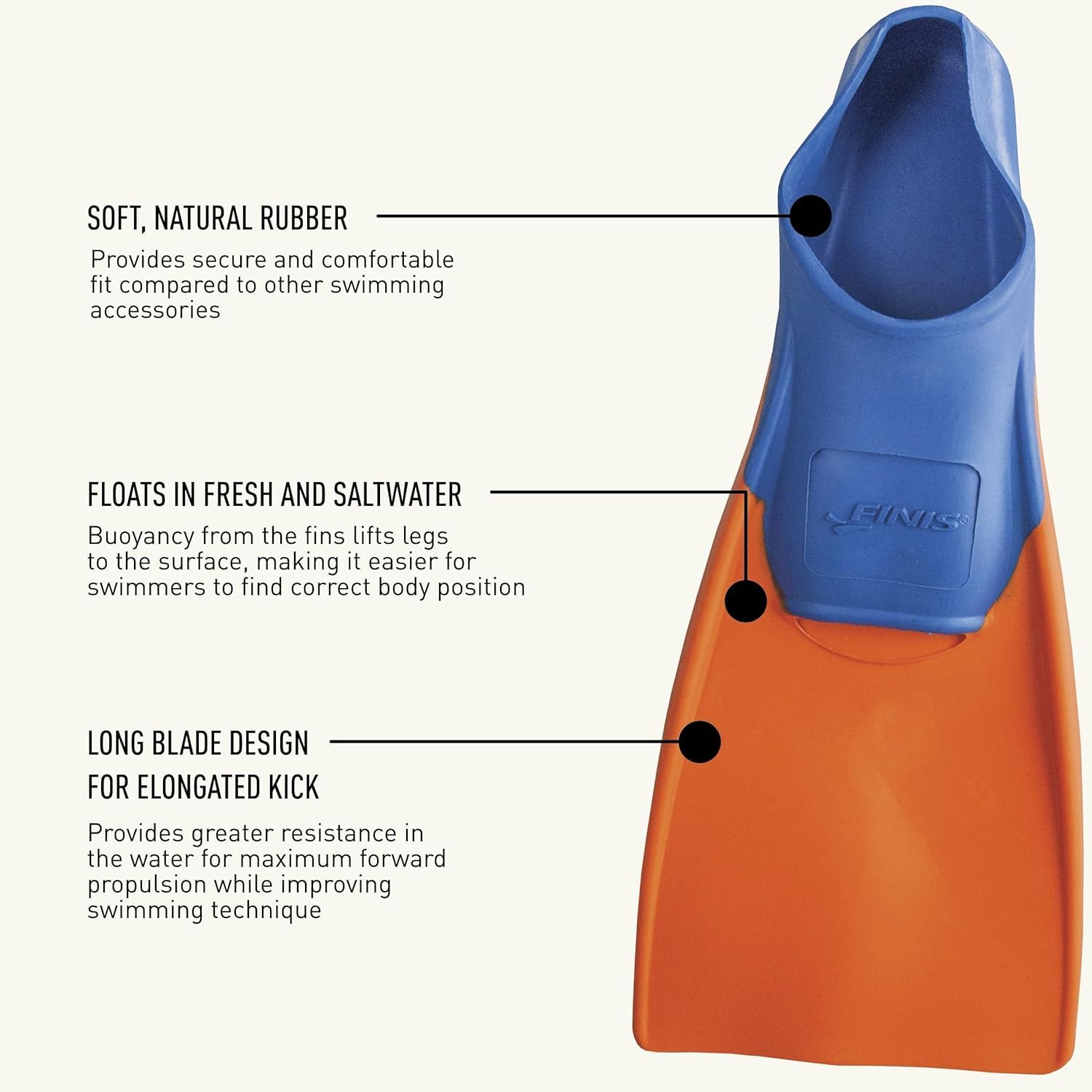 Mua FINIS Long Floating Swim Training Fins for Kids - Improves Kick ...