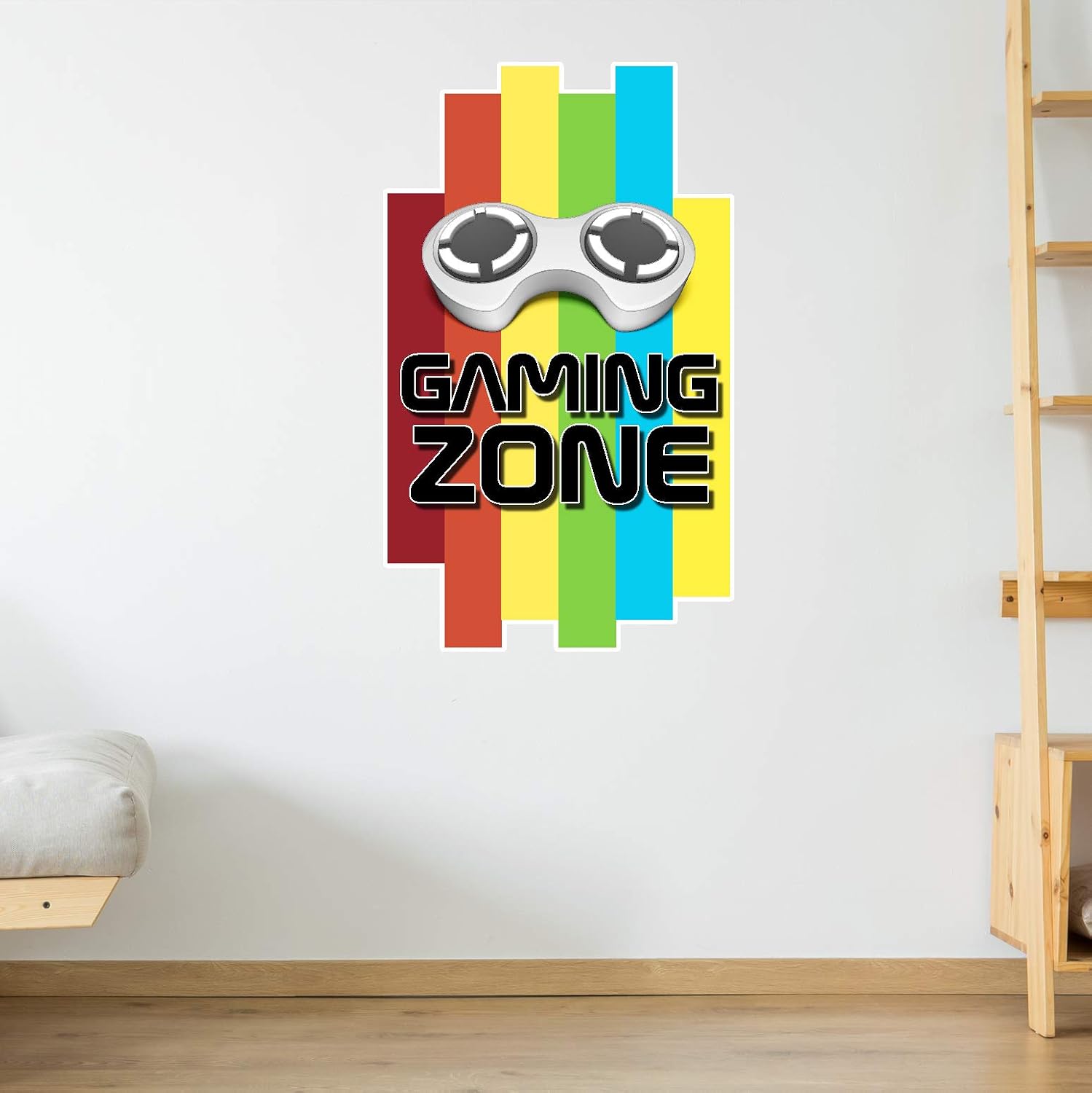 Gaming Zone Full Colour Wall Art Decal Sticker Gamer Room Controller ...