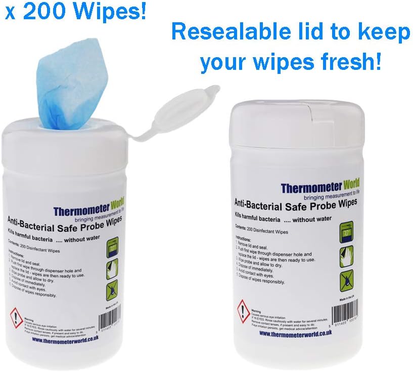 Anti Bacterial Safe Probe Wipes – 6 x Tubs of 200 Each | Disinfectant ...