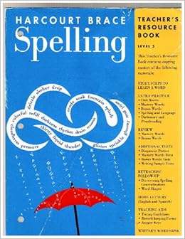 Harcourt Brace SPELLING-Level 5 Teacher's Resource Book: 9780153136696 ...