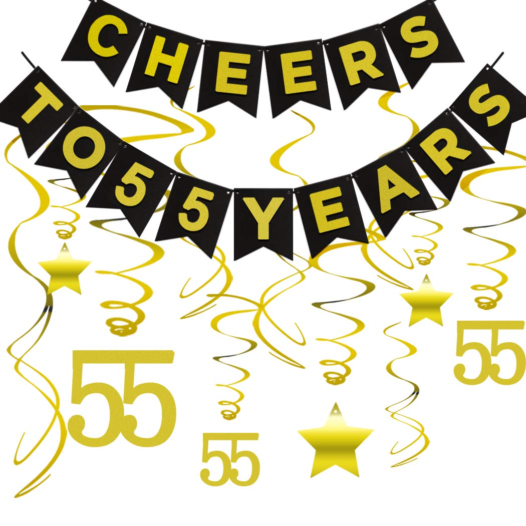 Party D cor 55th Birthday Party L 55th Decorations L Happy 55th Party D cor 55th Birthday Party L 55th Decorations L Happy 55th