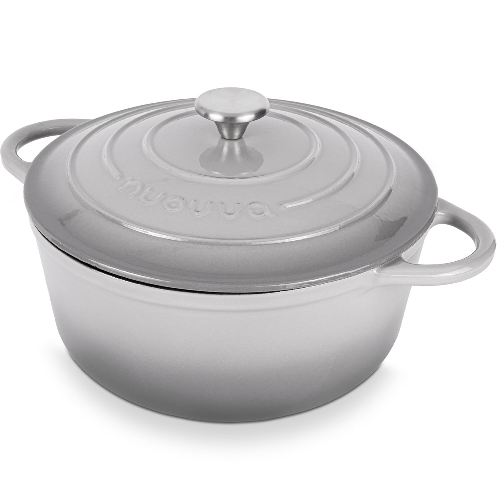 Cast Iron Dutch Oven with Lid – Non-Stick Ovenproof Enamelled Casserole ...