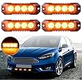 Amazon.com: Nrgedzam 4 Led Strobe Lights For Trucks Emergency Lights ...