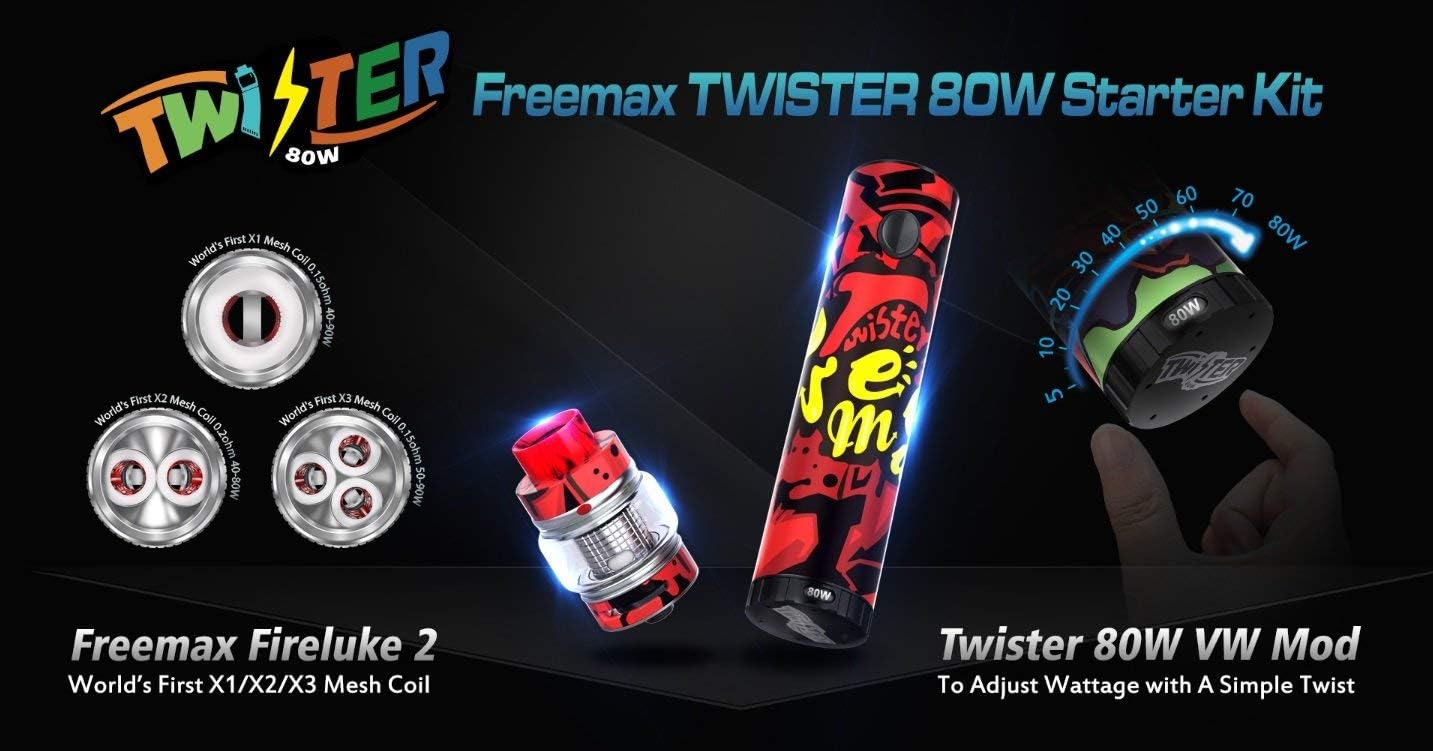 Freemax Twister Kit with Fireluke 2 Tank [Space Black] – BigaMart