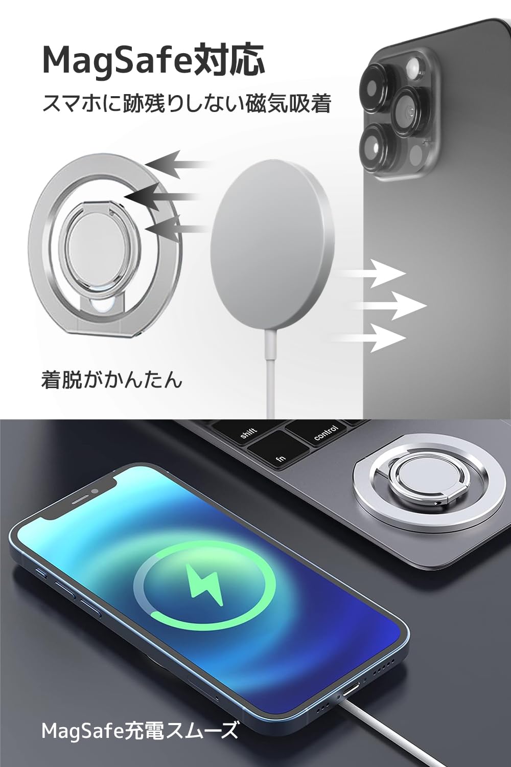 Mua Nice Lab. Magsafe Compatible iPhone Ring, Bunker Ring, Stand ...