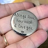 Amazon.com: Heartfelt Pewter Pocket Tokens, Personalized Hand Stamped ...