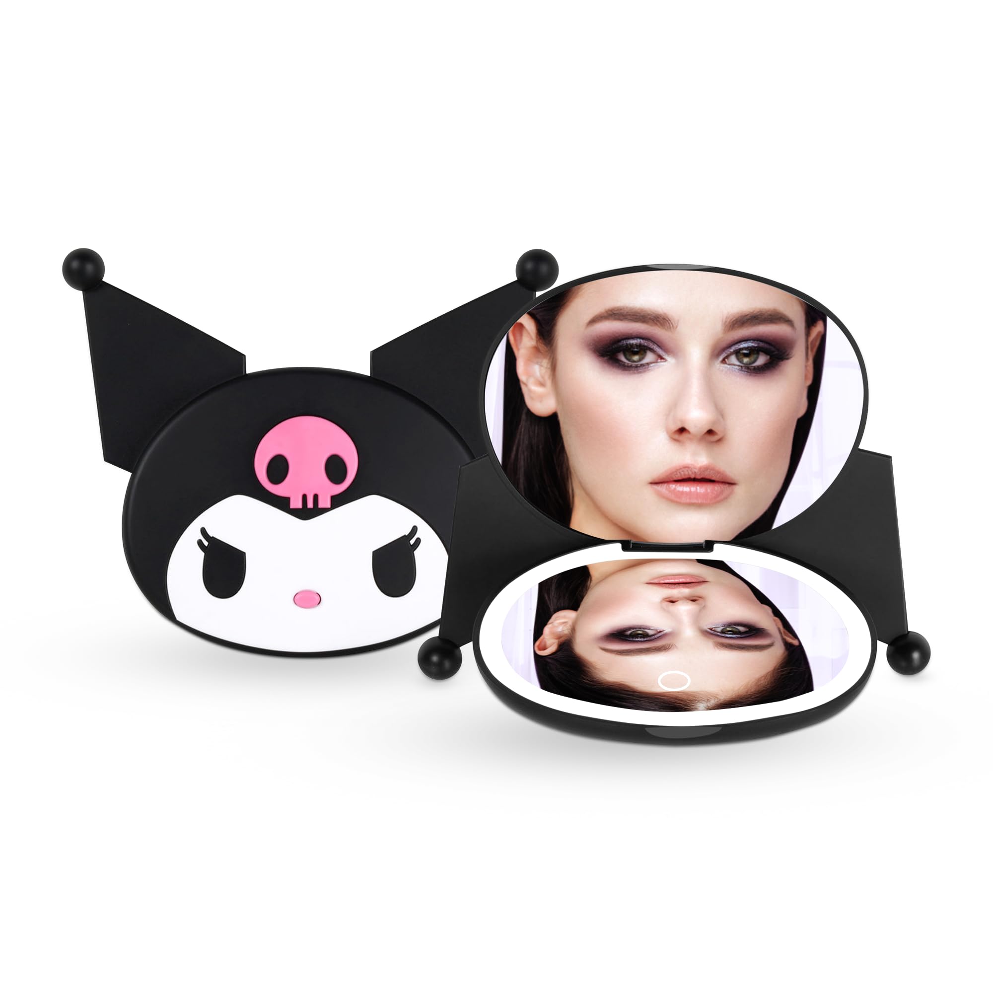 Impressions Vanity Kuromi LED Compact Mirror for Purse, Travel Lighted ...