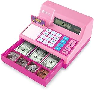 Learning Resources Pretend & Play Calculator Cash Register, Classic ...
