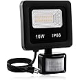 LEACOCO Motion Sensor Flood Light Outdoor,10W Security Light, IP66 ...