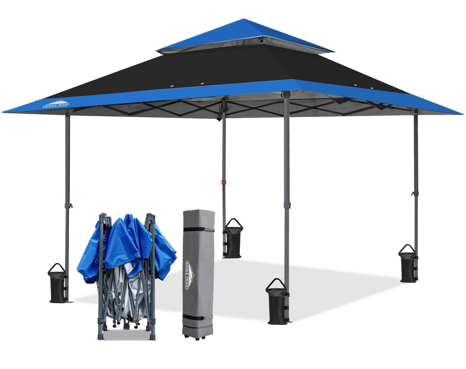 EAGLE PEAK 13x13 Straight Leg Pop Up Canopy Tent Instant Outdoor Canopy ...
