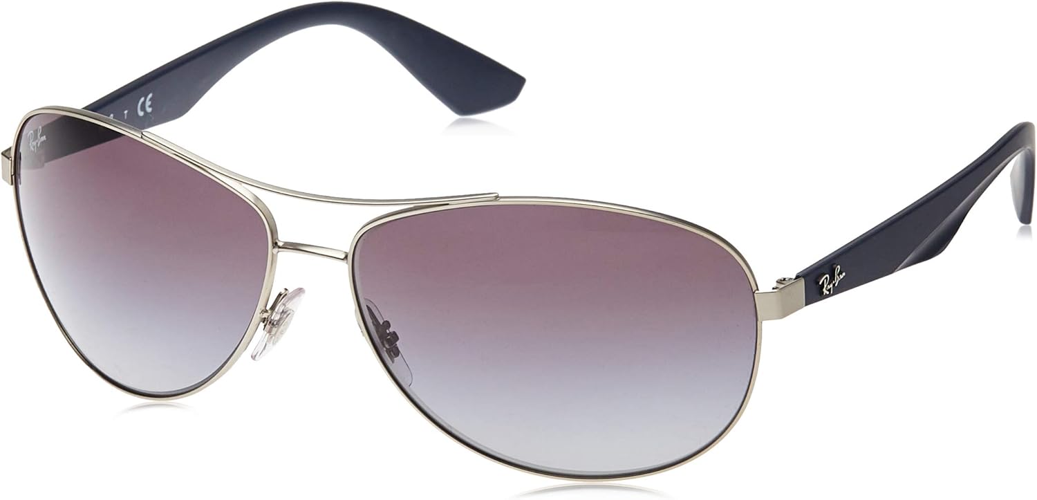 Ray-Ban RB 3526 Occhiali da Sole, Argento (Silver Blue), 63 mm Unisex ...