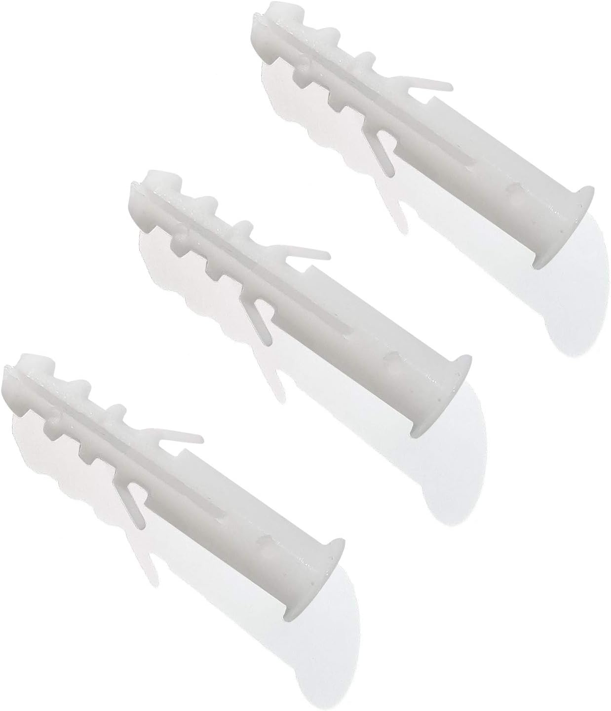 Wall Plugs, Pack of 100 Plastic Screw Rawl Plugs for Hollow Masonry ...