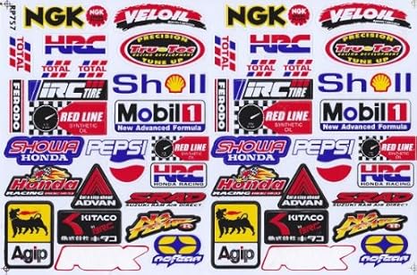 Sponsors Sticker Decal Weatherproof 1 Sheet 270 x 180 mm// 10,63 " x 7 ...