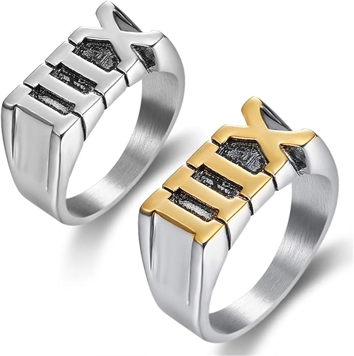 Men s Simple Roman Numeral XIII Retro Titanium Steel Ring Fashion men-s-simple-roman-numeral-xiii-retro-titanium-steel-ring-fashion