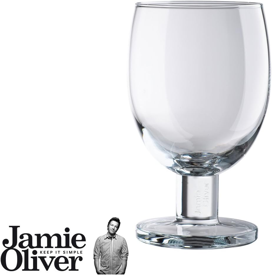 Jamie Oliver – Wine Glasses Set, 4 Pieces, Stemmed Transparent Glass ...