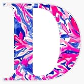 Amazon.com: Letter D Rose Gold Pink Initial Monogram Vinyl Waterproof ...