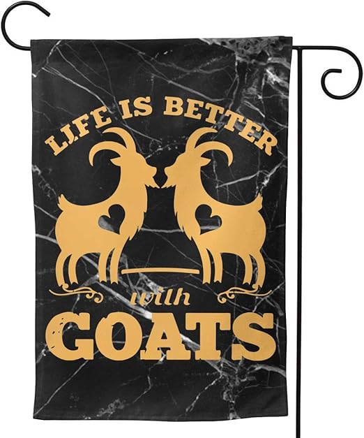 Amazon.com: Double Sided Premium Garden Flag,Life Is Better With Goats ...