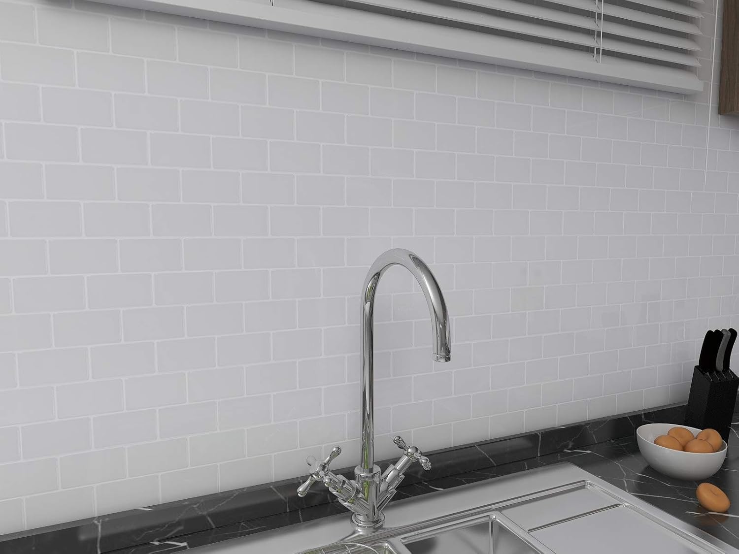 10-Sheets Peel and Stick Subway Tile Stickers, Self Adhesive Wall Tiles ...