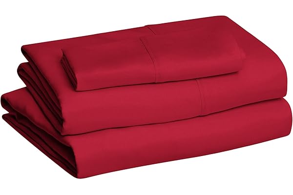 Amazon Basics Lightweight Soft Microfiber Sheet Set with 14-Inch Deep ...