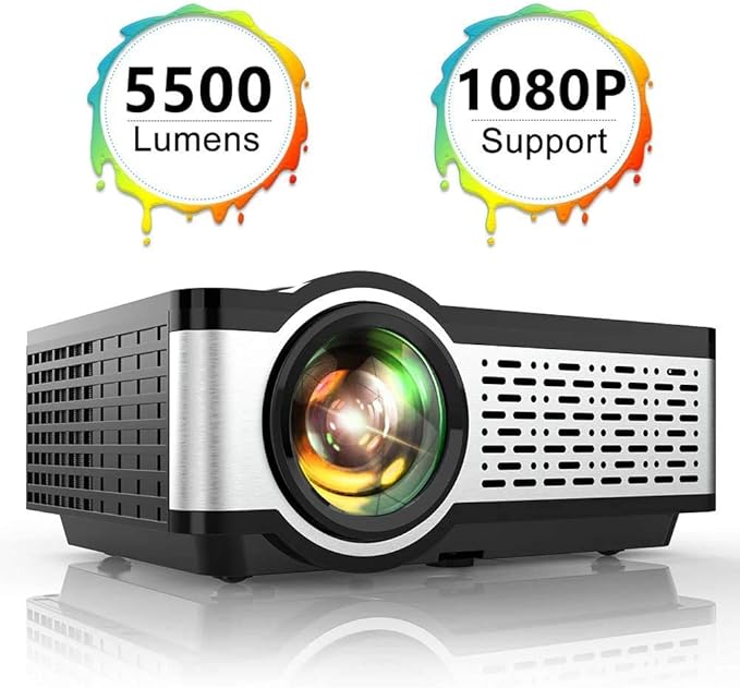 Projector, TOPTRO Mini Projector 5500 Lumens Native: Amazon.co.uk ...