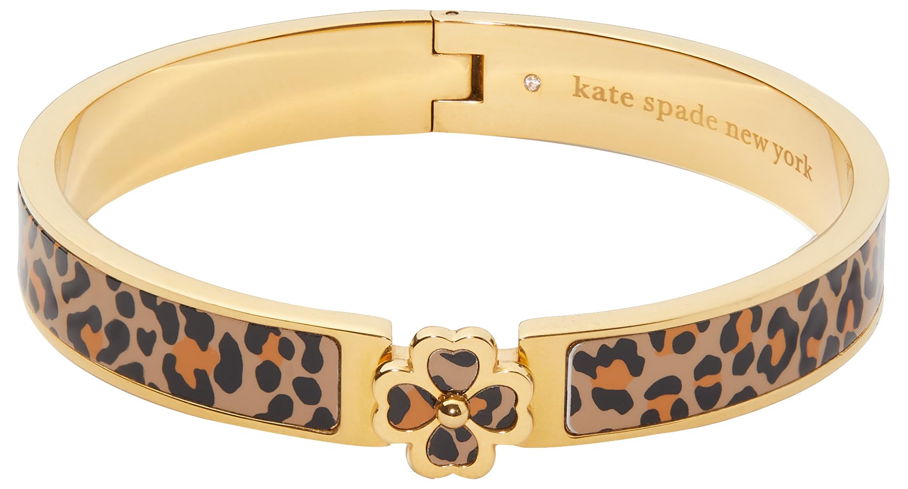 kate spade new york Heritage Spade Flower Hinged Bangle, Leopard, One ...