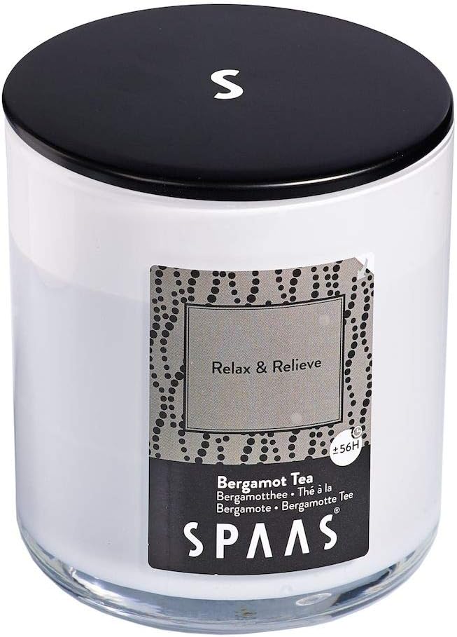 Spaas Scented Candle in Glass with Aluminium Lid, 56 Hours, Relax and ...