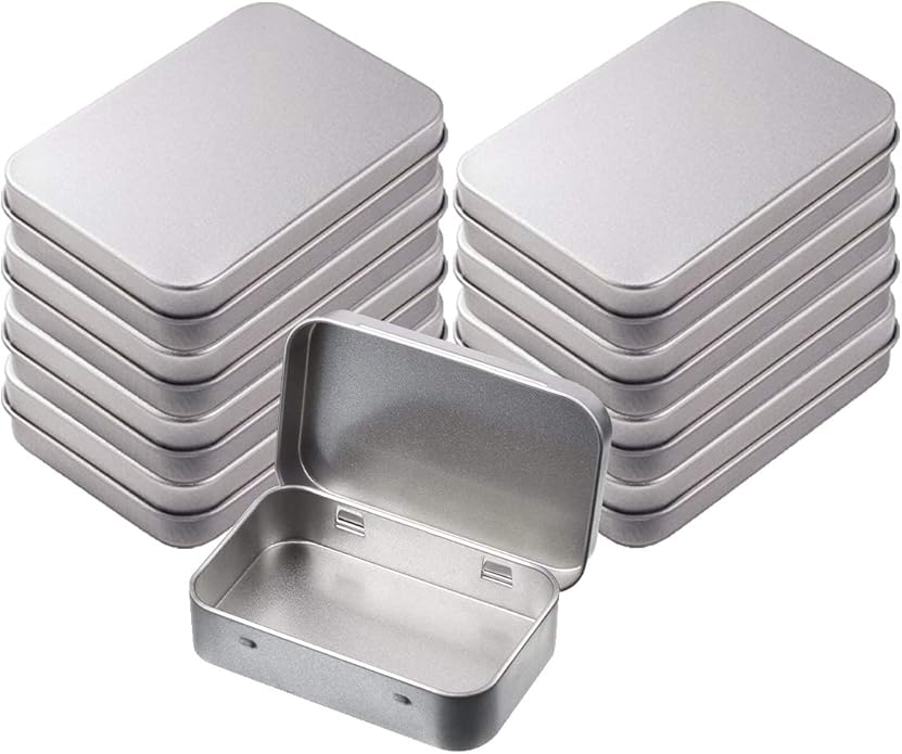 INTVN Metalldose, Kleine Blechdosen Tragbare Blechbox Rechteckige Dosen ...