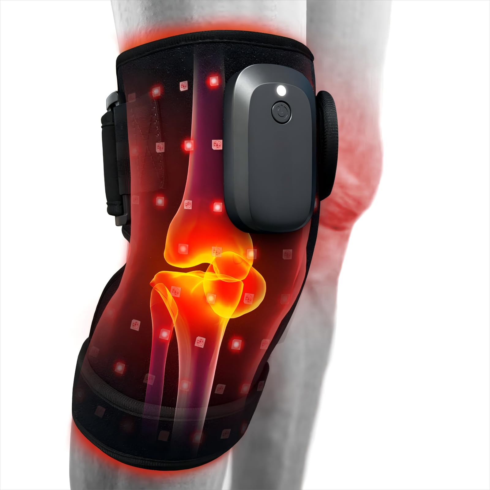PEEWF Red Light Therapy for Knee Pain, Knee Light Therapy Pad with Heat ...