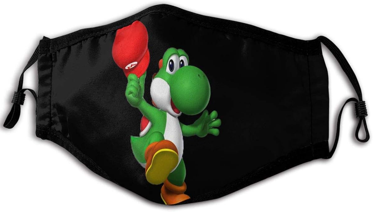 Aosepangpi Black Mask 3D Print Yoshi Cartoon Adjustable Reusable ...