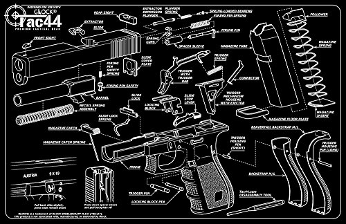 Hunting & Fishing Sports Glock Diagram Tac44 Glock Gun Cleaning Mat ...