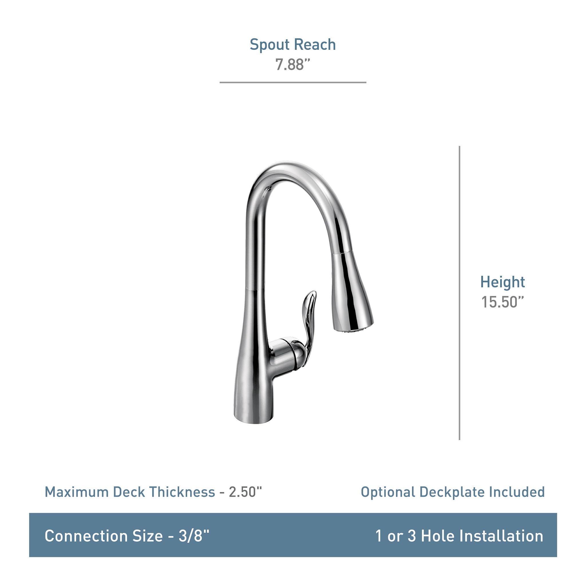 Mua Arbor Chrome One-Handle Kitchen Faucet with Pull Down Sprayer ...