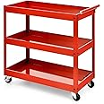 Amazon.com: Happytools 3-Tier Rolling Cart, 330 lbs Capacity Utility Cart with 4 Swivel Wheels ...