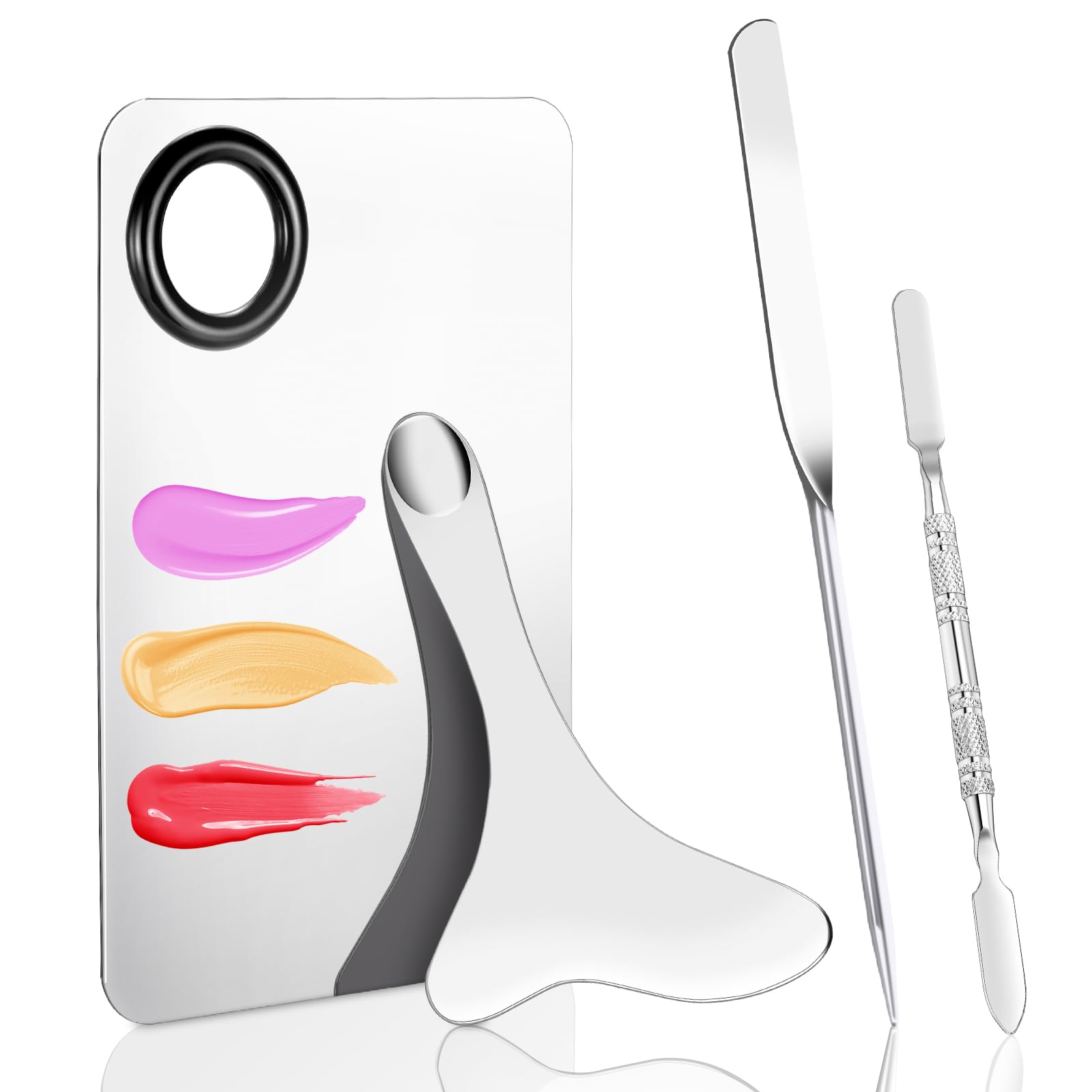 4 Pcs Makeup Spatula Set, Stainless Steel Cosmetic Makeup Palette ...