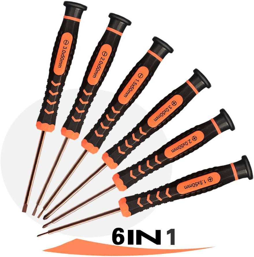 Precision Screwdriver Set Of 6 TECKMAN Phillips And Flathead Precision Screwdriver Set Of 6 TECKMAN Phillips And Flathead