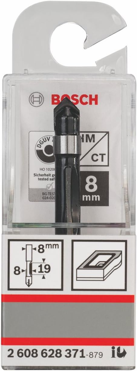 Bosch Professional 2608628371 Template Guide, Silver/Black, 8 x 19 x 8 ...