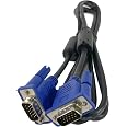 15 Pin Male VGA Cable VGA Monitor Cable 15-Pin Male To Male - 6 Foot ...