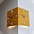 Amazon.com: MIOKUKO Double Sided Corner Wall Clock, Corner Clock ...