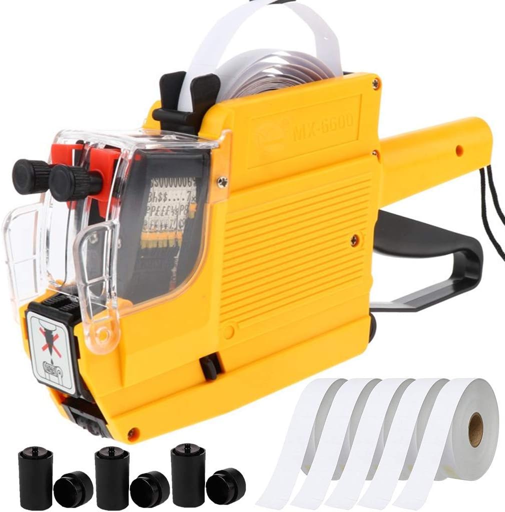 Amazon.com : MX-6600 Double-Line Lables Machine Price Gun with Labels ...