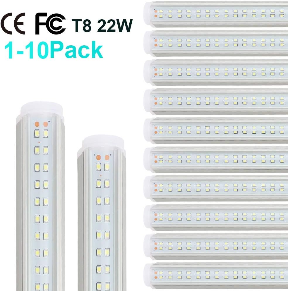 Lighting Components AIEASY （10pack）LED T8 4FT Integrated Tube Light 22W ...